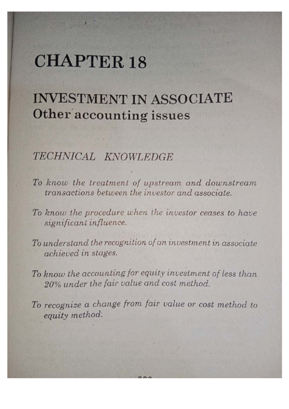 CHAPTER 18: INVESTMENT IN ASSOCIATE - Upstream & Downstream ...
