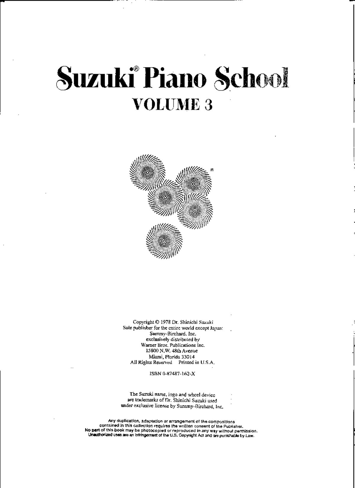 Suzuki Piano School V3: Essential Techniques & Compositions - Studocu