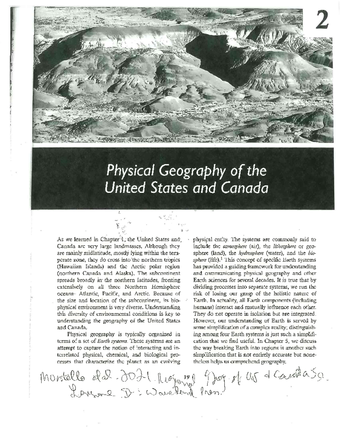 Physical Geography of the United States and Canada - Chapter 2 - Studocu