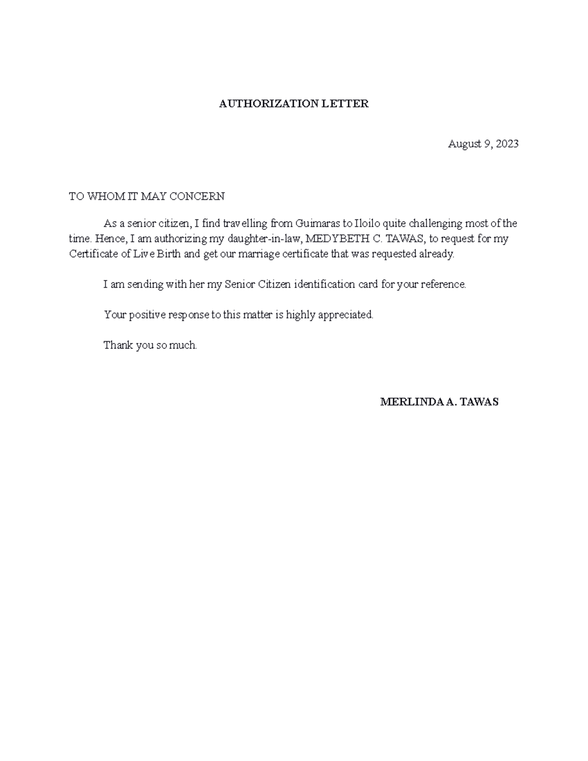 Authorization Letters for Certificate & Cheque Pickup - Studocu