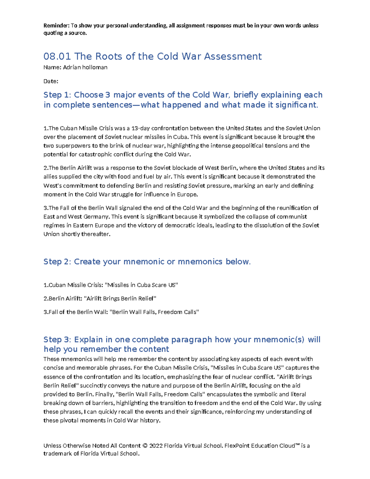 Roots of the Cold War: Key Events and Mnemonics (HIST 101) - Studocu