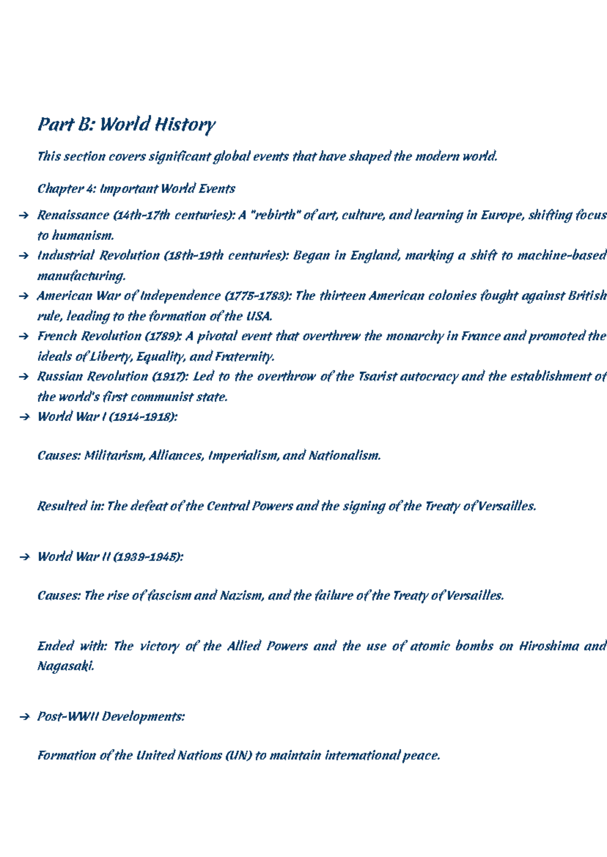 NDA History Chapter-Wise Notes for Exam Preparation - Studocu