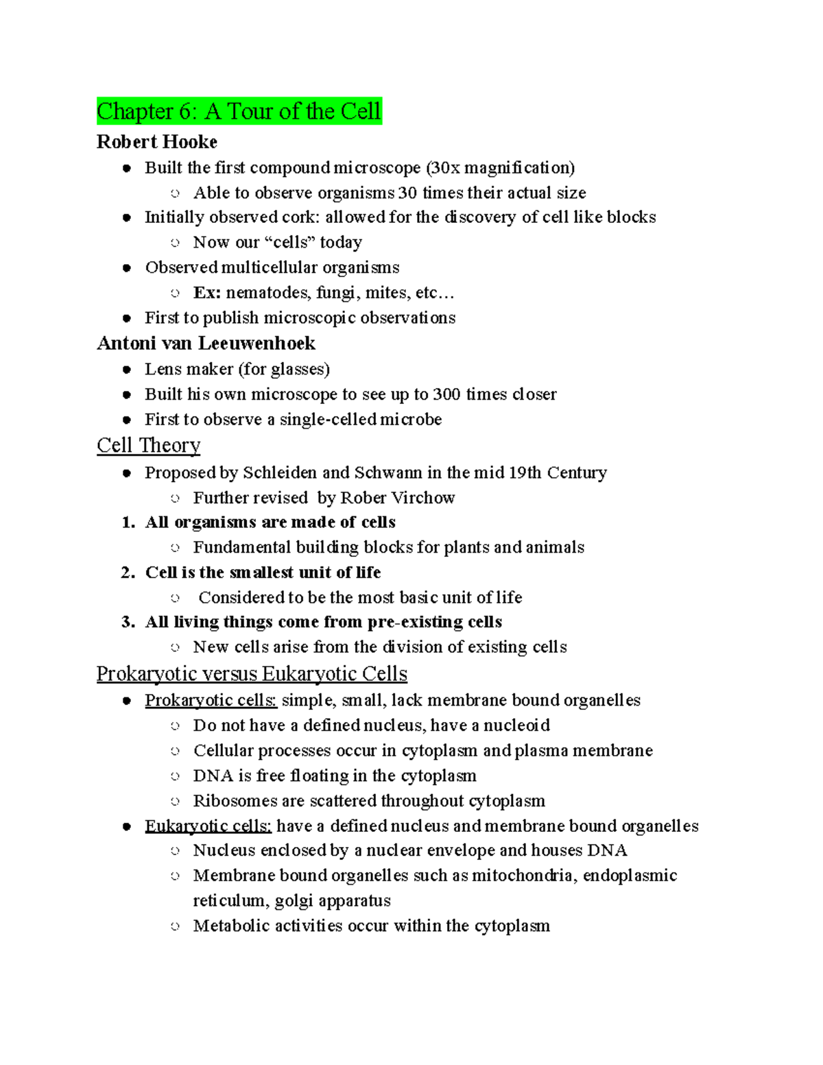 Exam 2 Study Guide: Cell Structure, Function, and Metabolism - Studocu