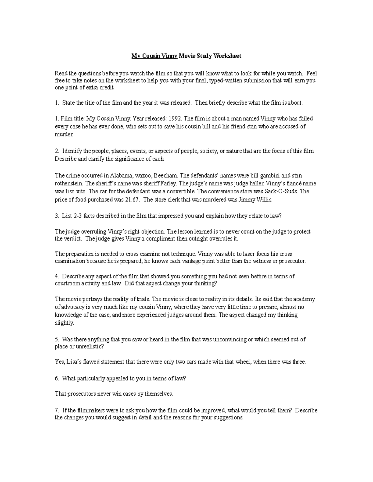 Vinny-study-worksheet - My Cousin Vinny Movie Study Worksheet Read the ...