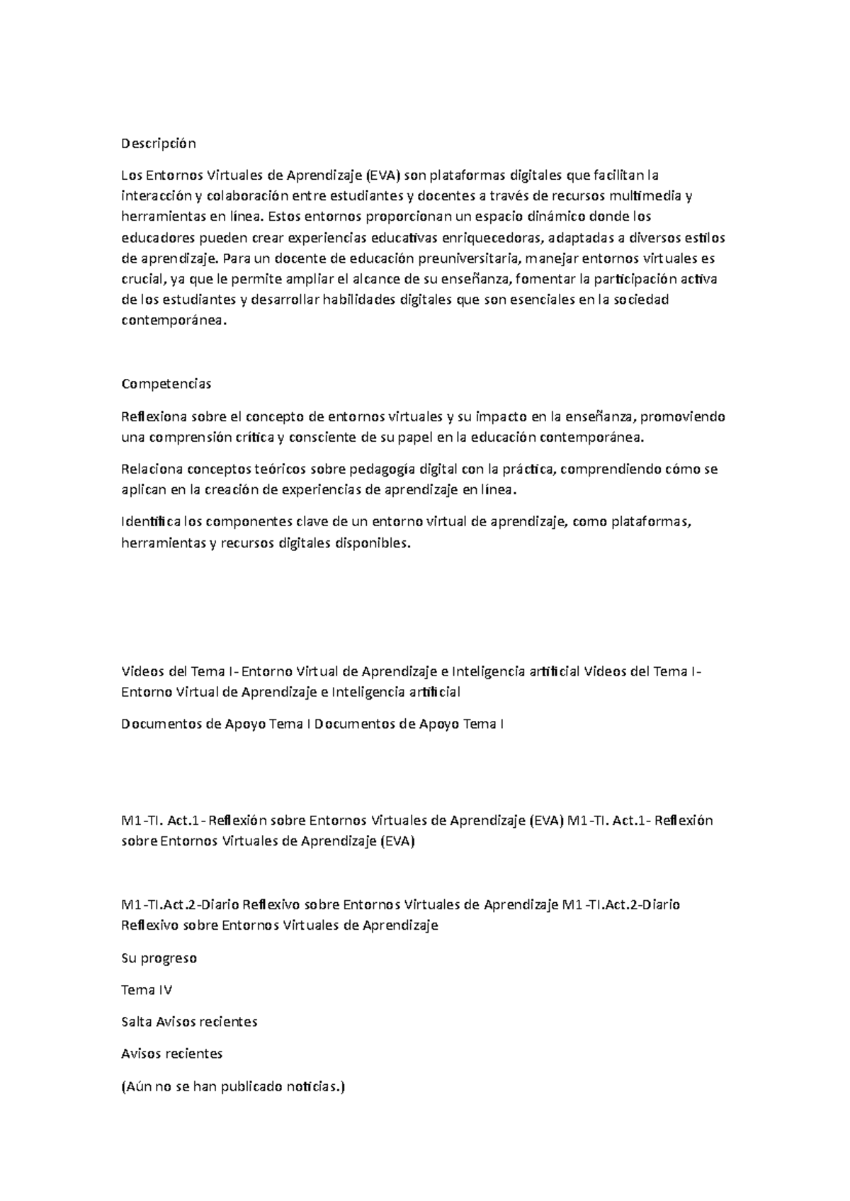 Descripción juli - Descripción Los Entornos Virtuales de Aprendizaje ...