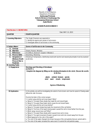 EPP 4th Quarter Lesson Plan: Measurement Systems & Teaching Strategies ...