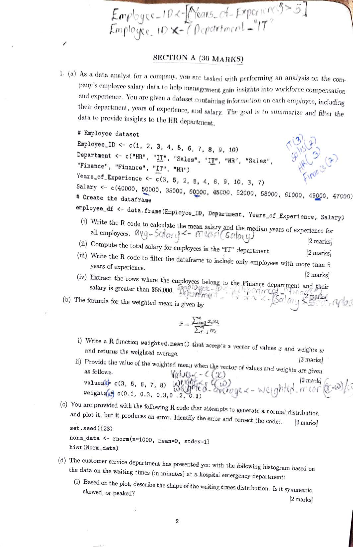 CIS 2nd Year Financial Engineering Past Paper Analysis - Studocu
