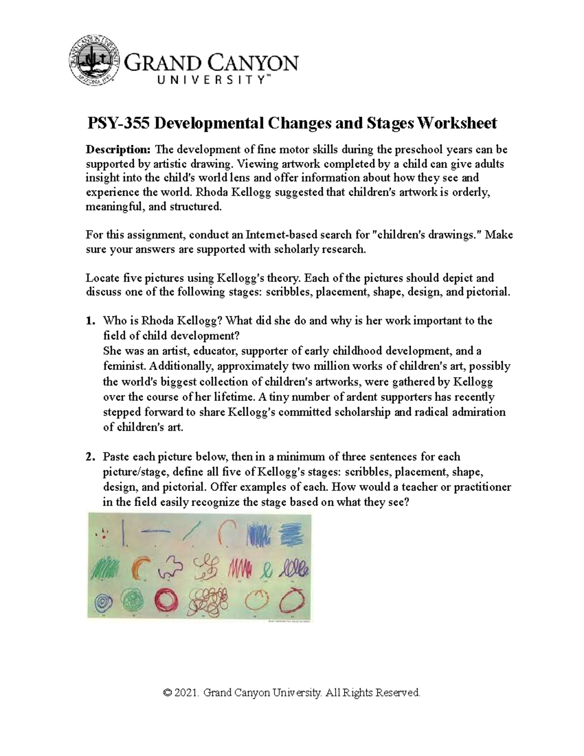 PSY 355 RS Developmental Changes & Stages in Children's Art - Studocu