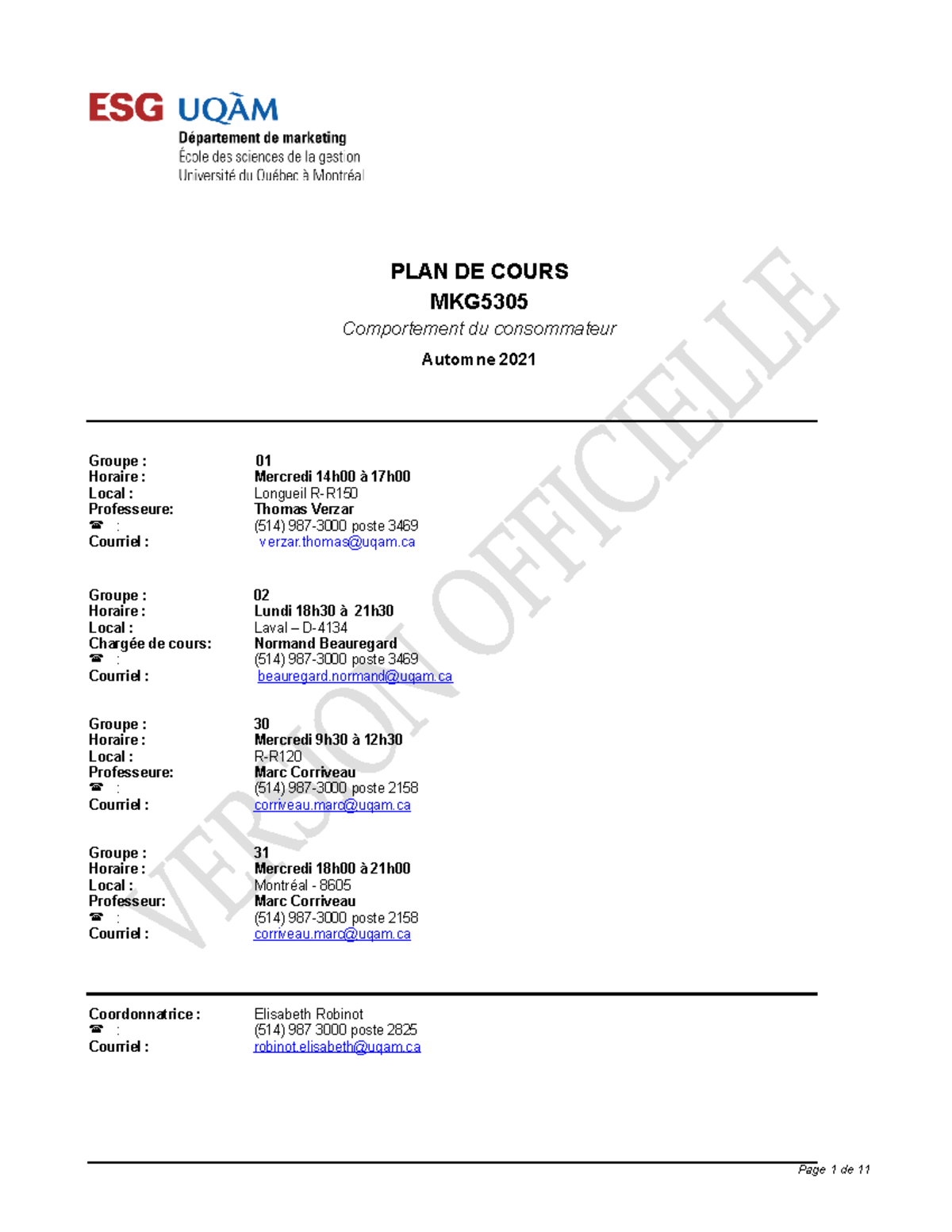 MKG5305 001 Plan de Cours - Comportement du Consommateur Automne 2021 ...