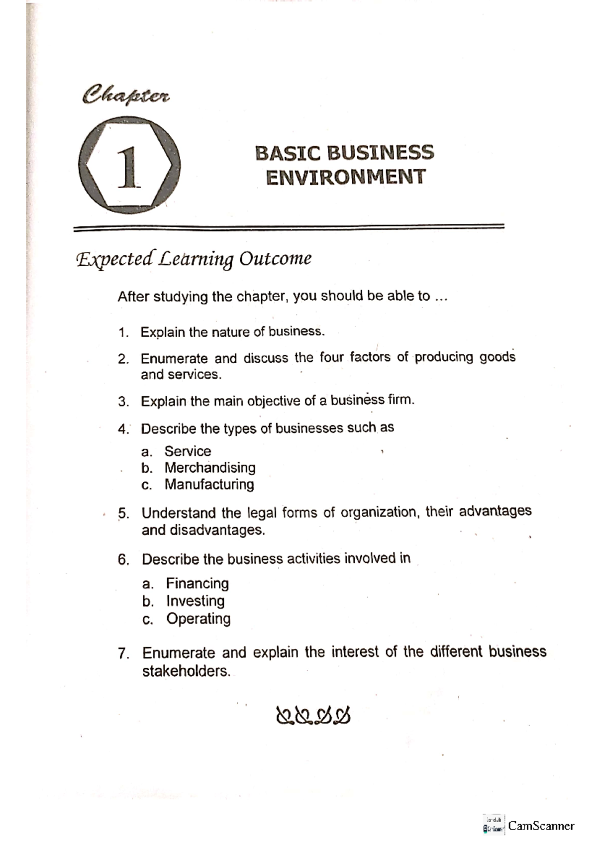 Chapter 1: Understanding the Basic Business Environment (CS 101) - Studocu
