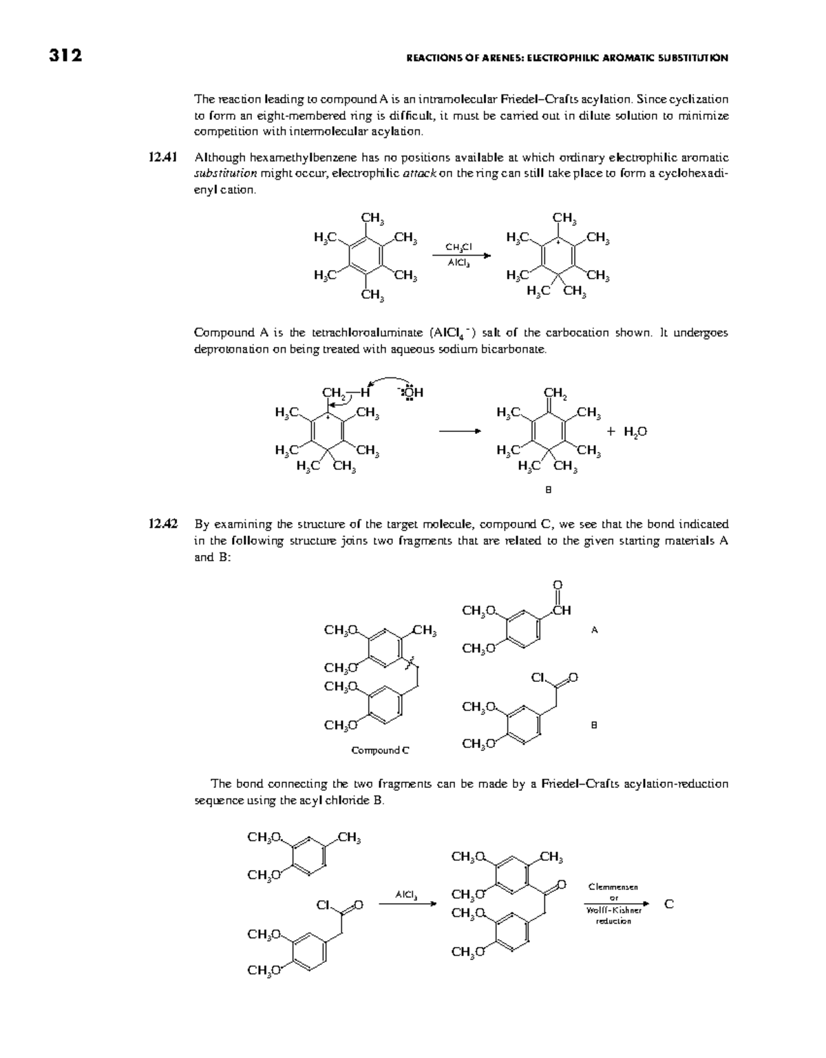 312 REACTIONS OF ARENES: ELECTROPHILIC AROMATIC SUBSTITUTION Notes ...