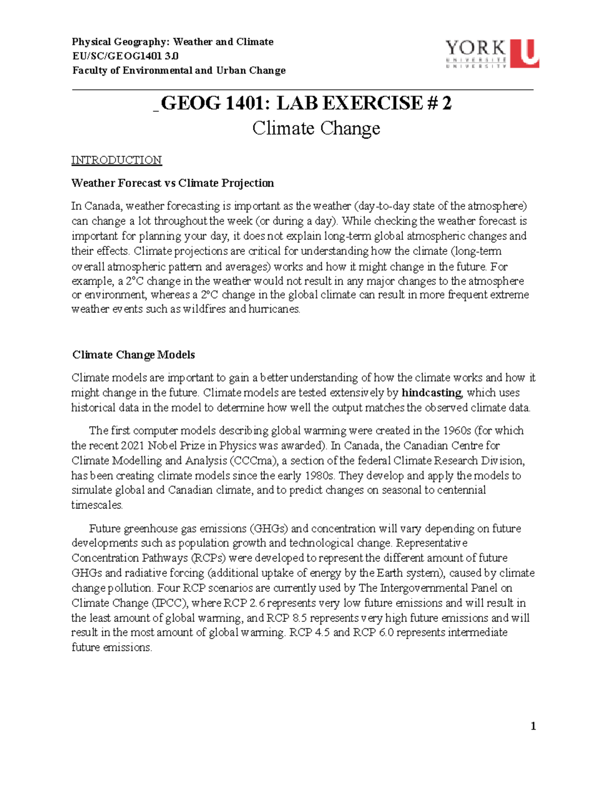 Geog1401 Lab 2 Fall 2024 - Physical Geography: Weather and Climate EU ...