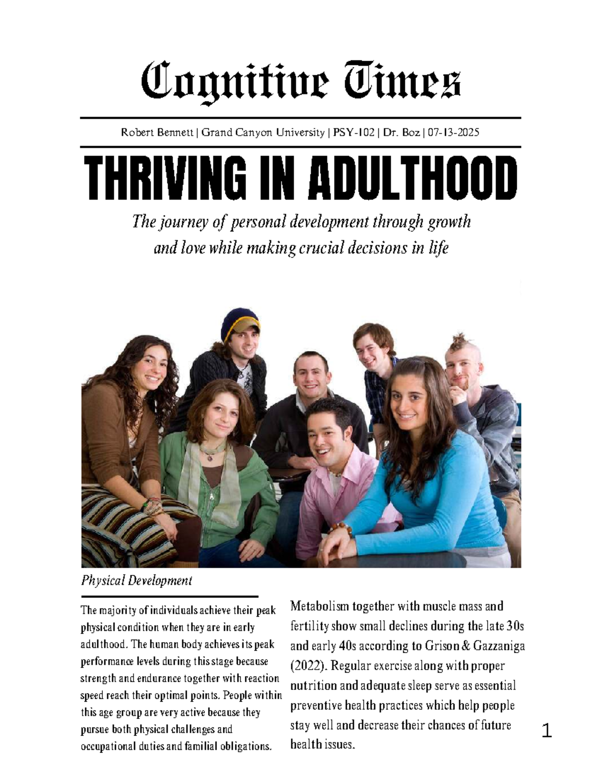 Cognitive Development in Early Adulthood: Insights & Theories - Studocu