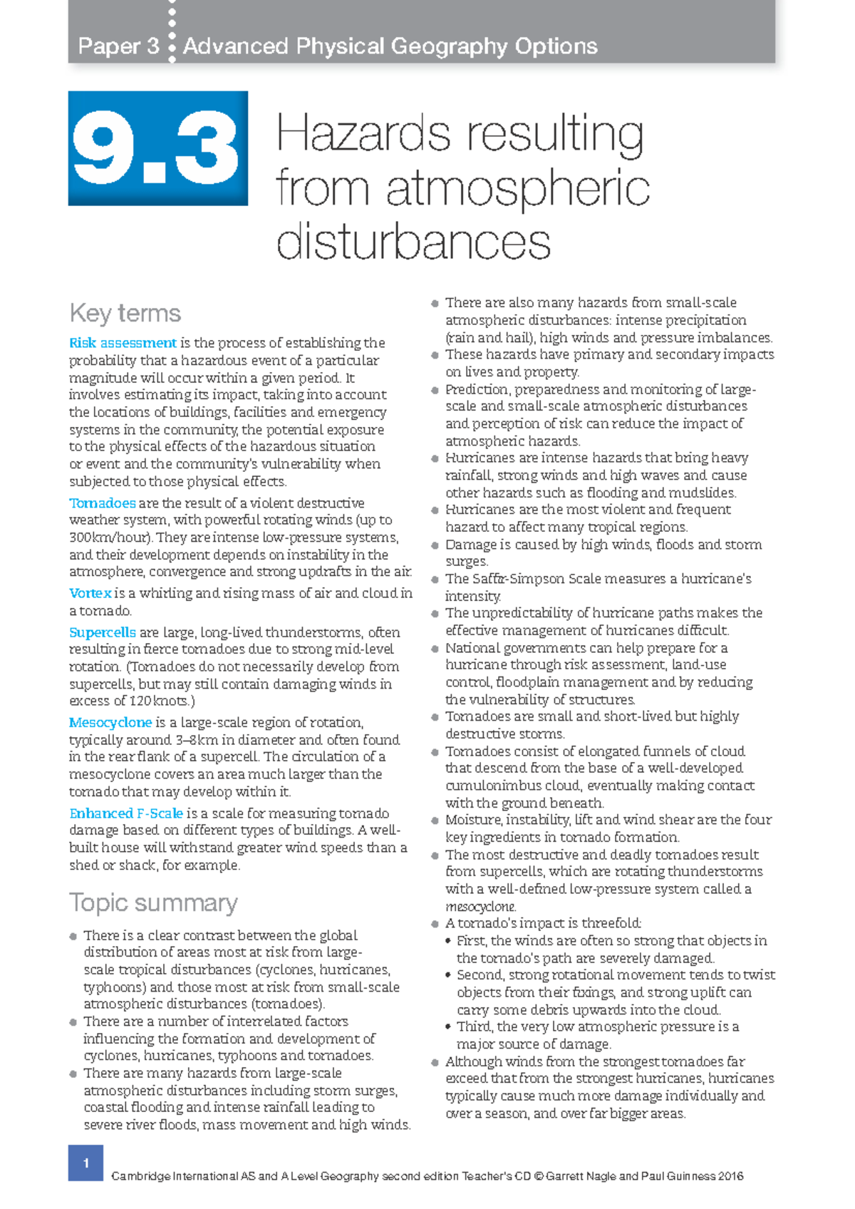 9.3 Atmospheric Disturbances: Understanding Related Hazards and Risks ...