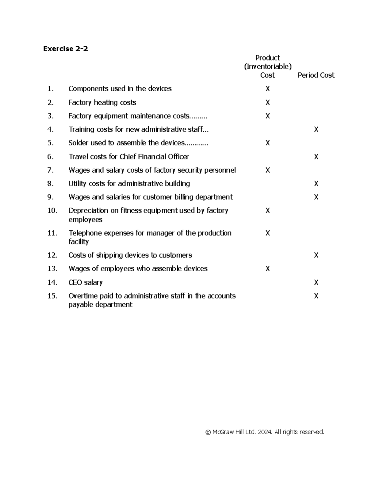 Self-Study Problems Solutions for Cost Accounting (ACCT 101) - Studocu