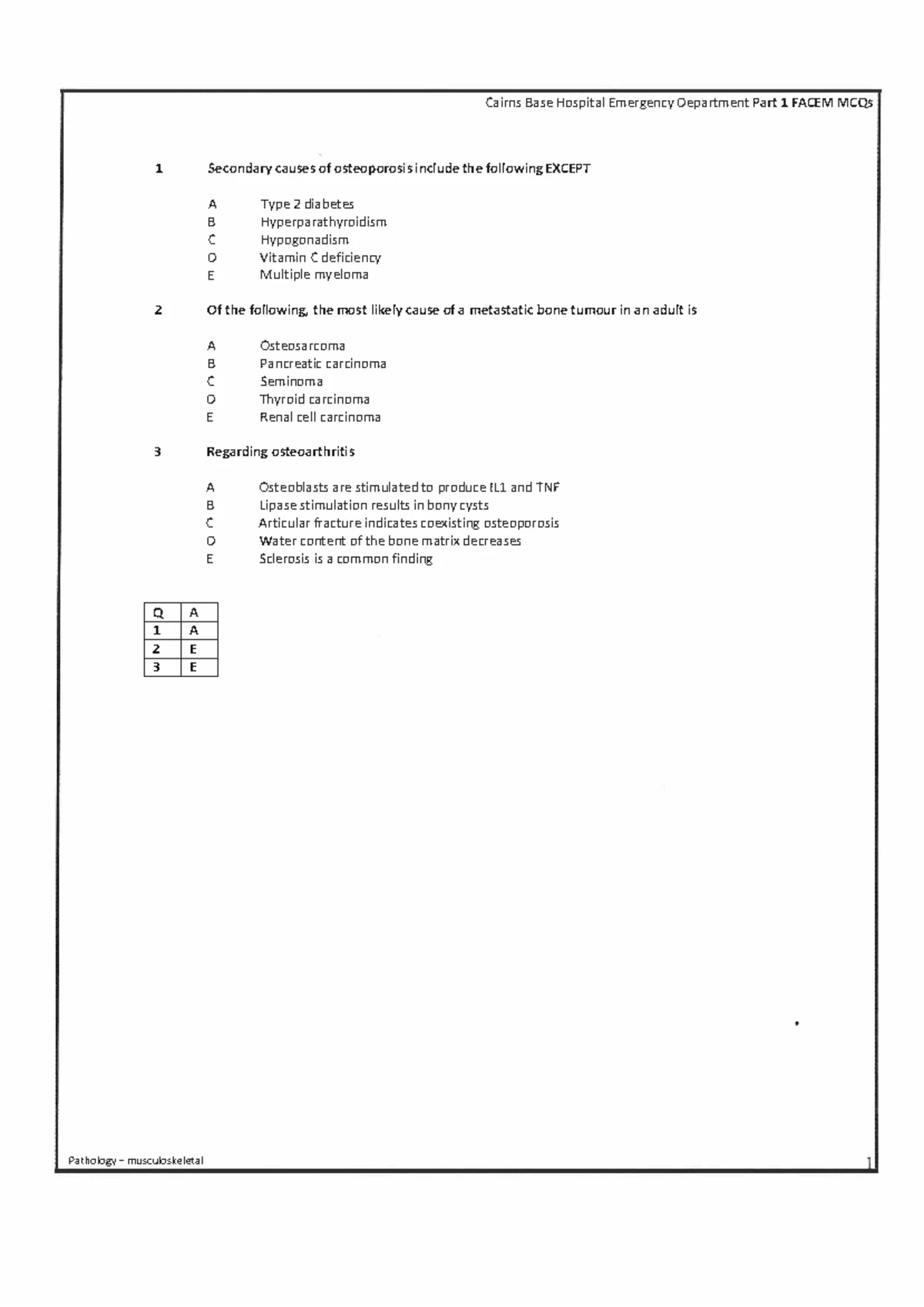 Comprehensive List of 200 Medical Triads and Their Descriptions - Studocu