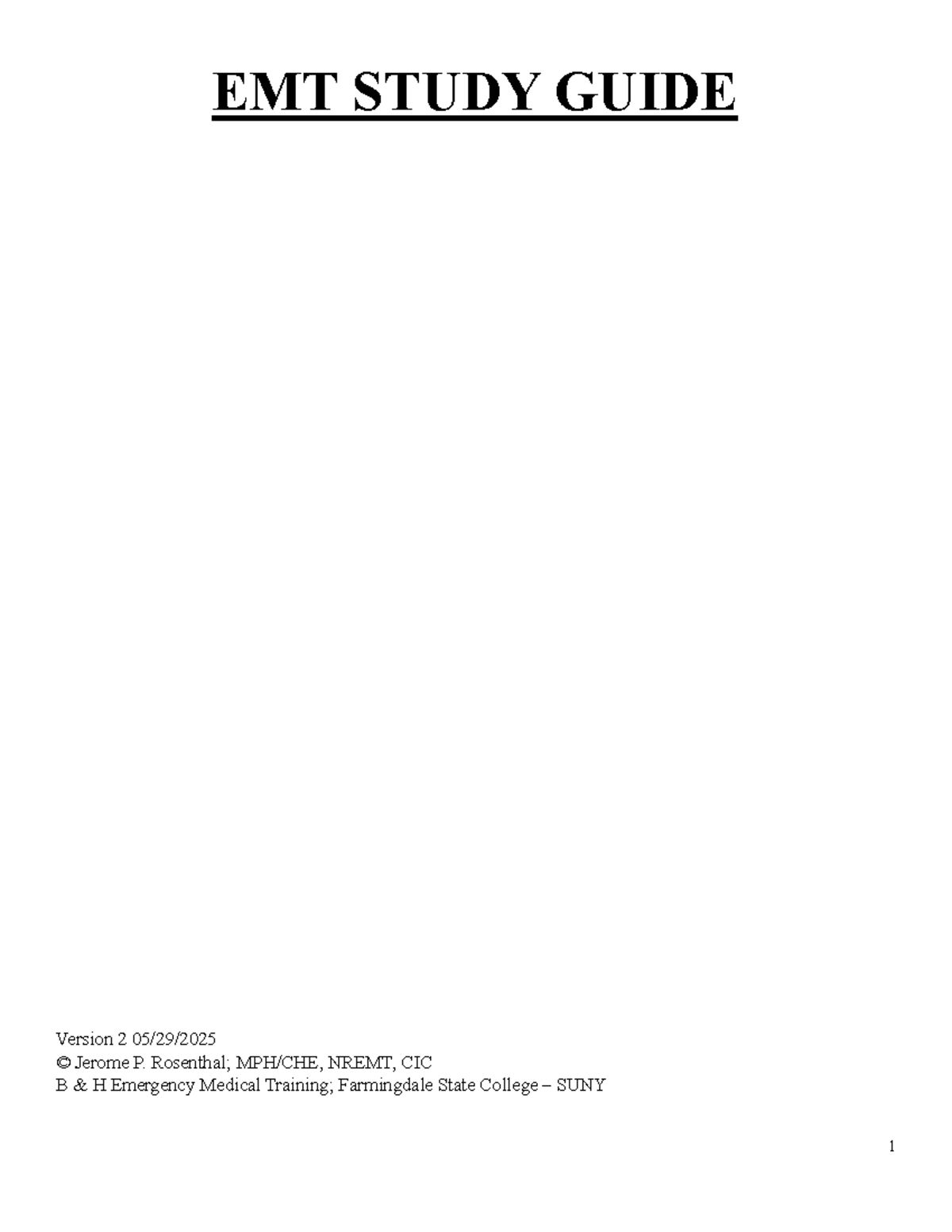 EMT Study Guide V2: Key Concepts for NREMT Exam Preparation - Studocu
