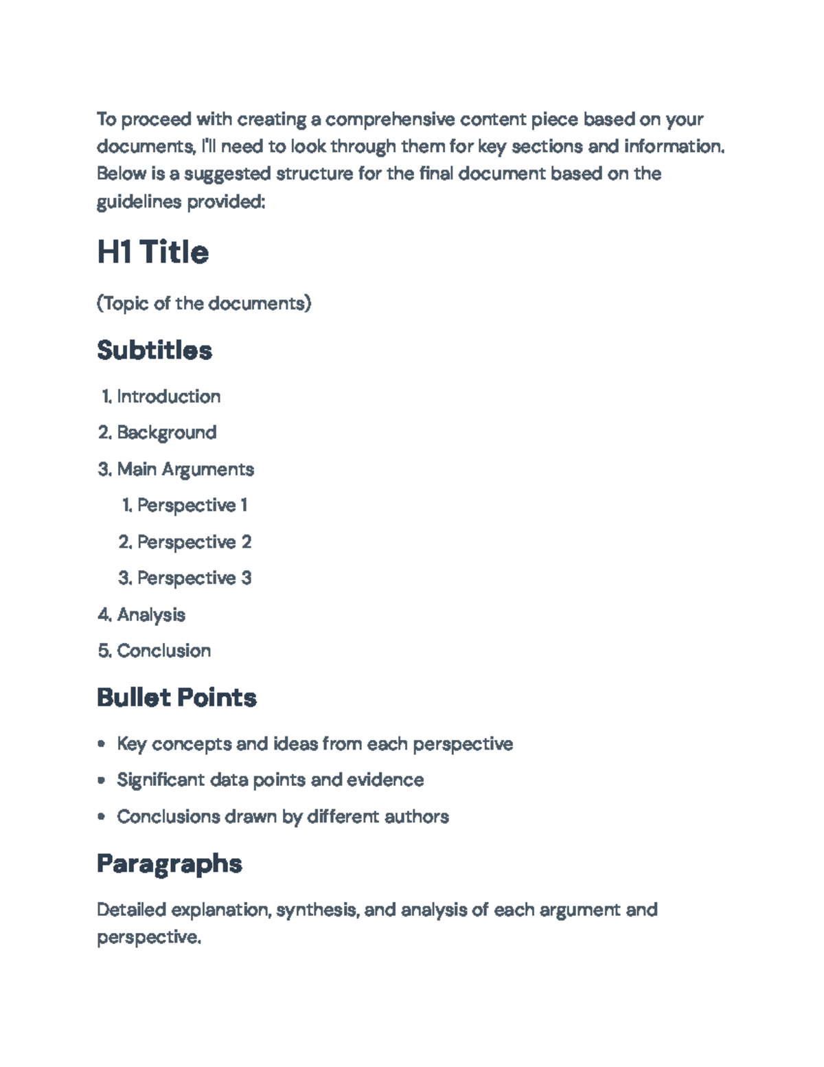 Comprehensive Document Structure and Guidelines for Analysis - To ...