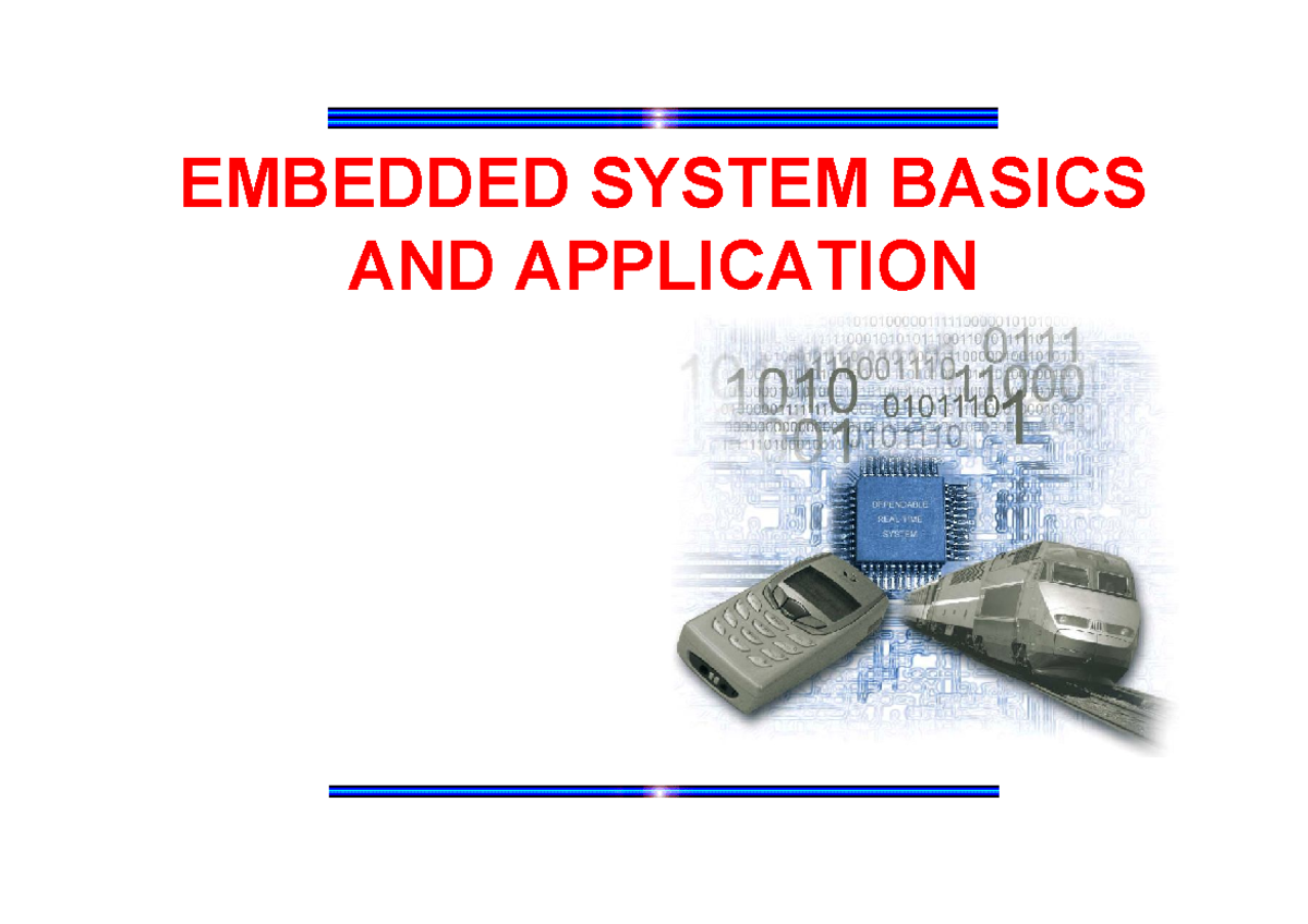 Introduction to Embedded Systems - EMBEDDED SYSTEM BASICS AND ...
