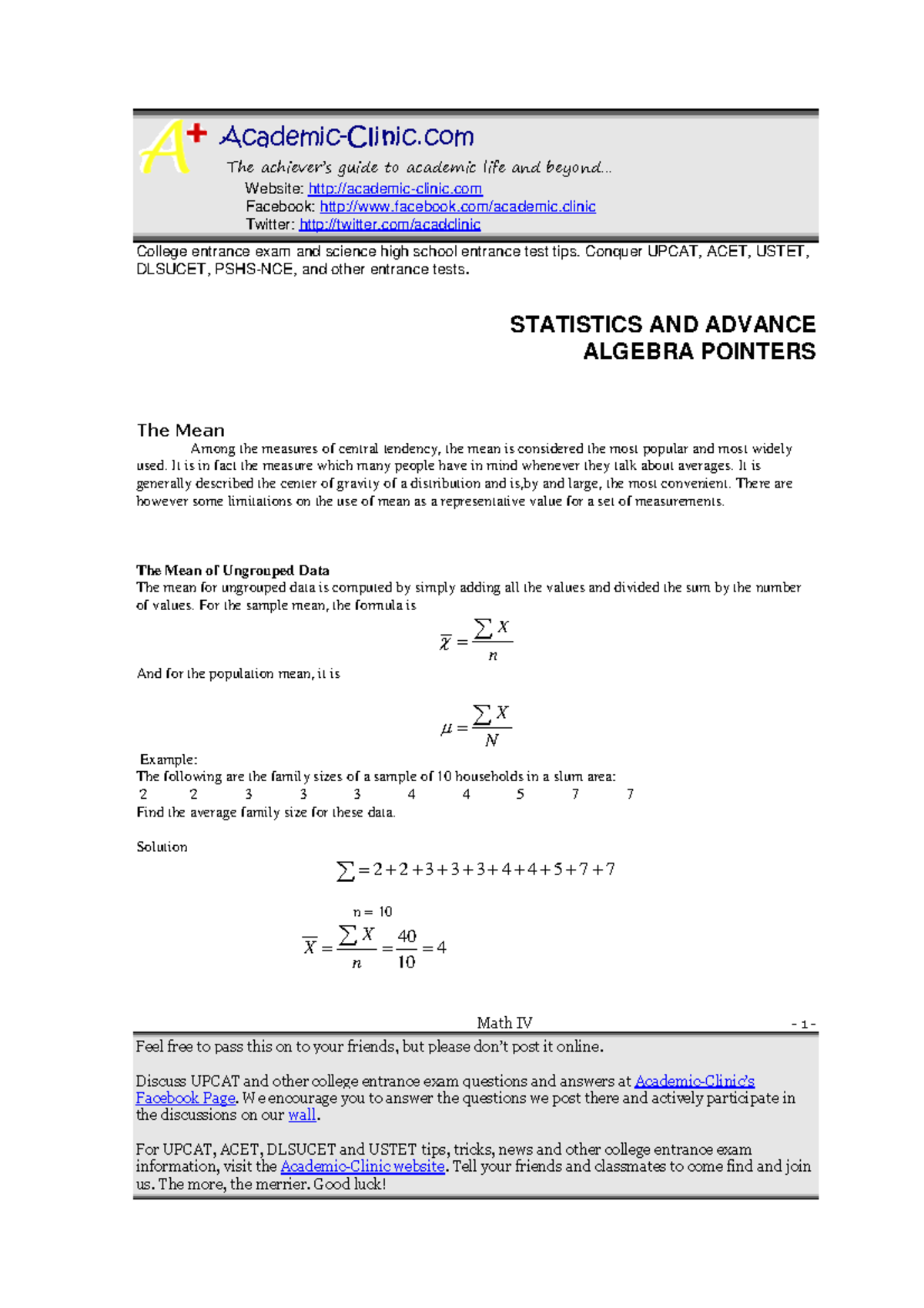 Math-Readings-4 - Lecture notes 1 - - Studocu