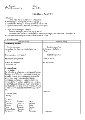Semi-Detailed Lesson Plan in Science 5 ( Changes THAT Materials Undergo ...