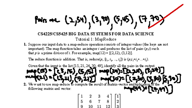 CS4225 Tutorial 1: MapReduce and Matrix Multiplication Analysis - Studocu
