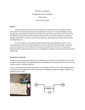 Optics Lab Report 3: Michelson Interferometer - Physics 3120 Lab Report ...
