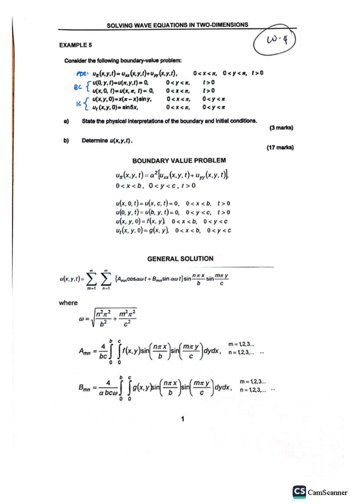 Wave 2D Example 4 - MAT612 WAVE 2D - SOLVING WAVE EQUATIONS IN EXAMPLE ...