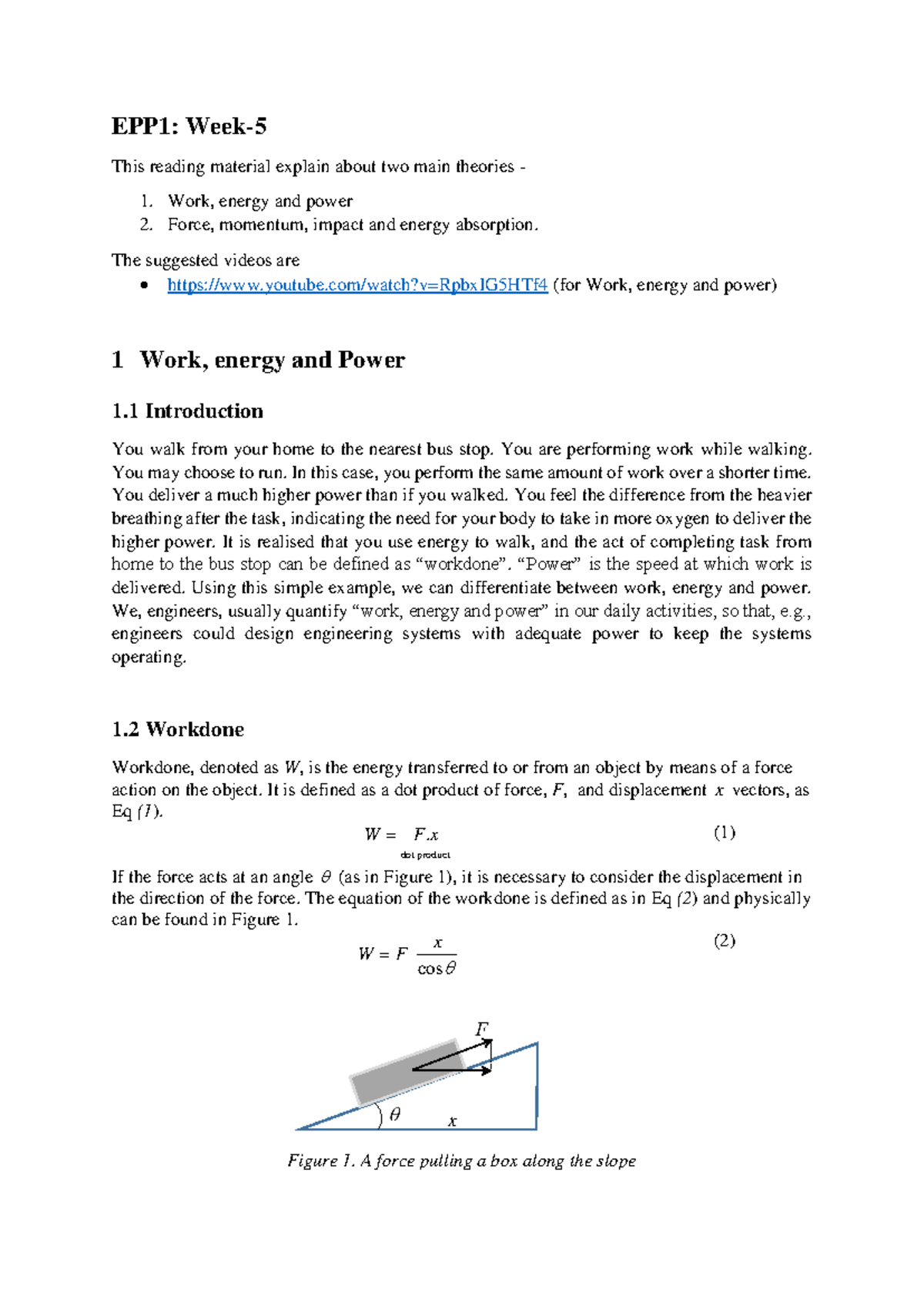 WEP - Comprehensive Notes on Work, Energy, and Power Concepts - Studocu