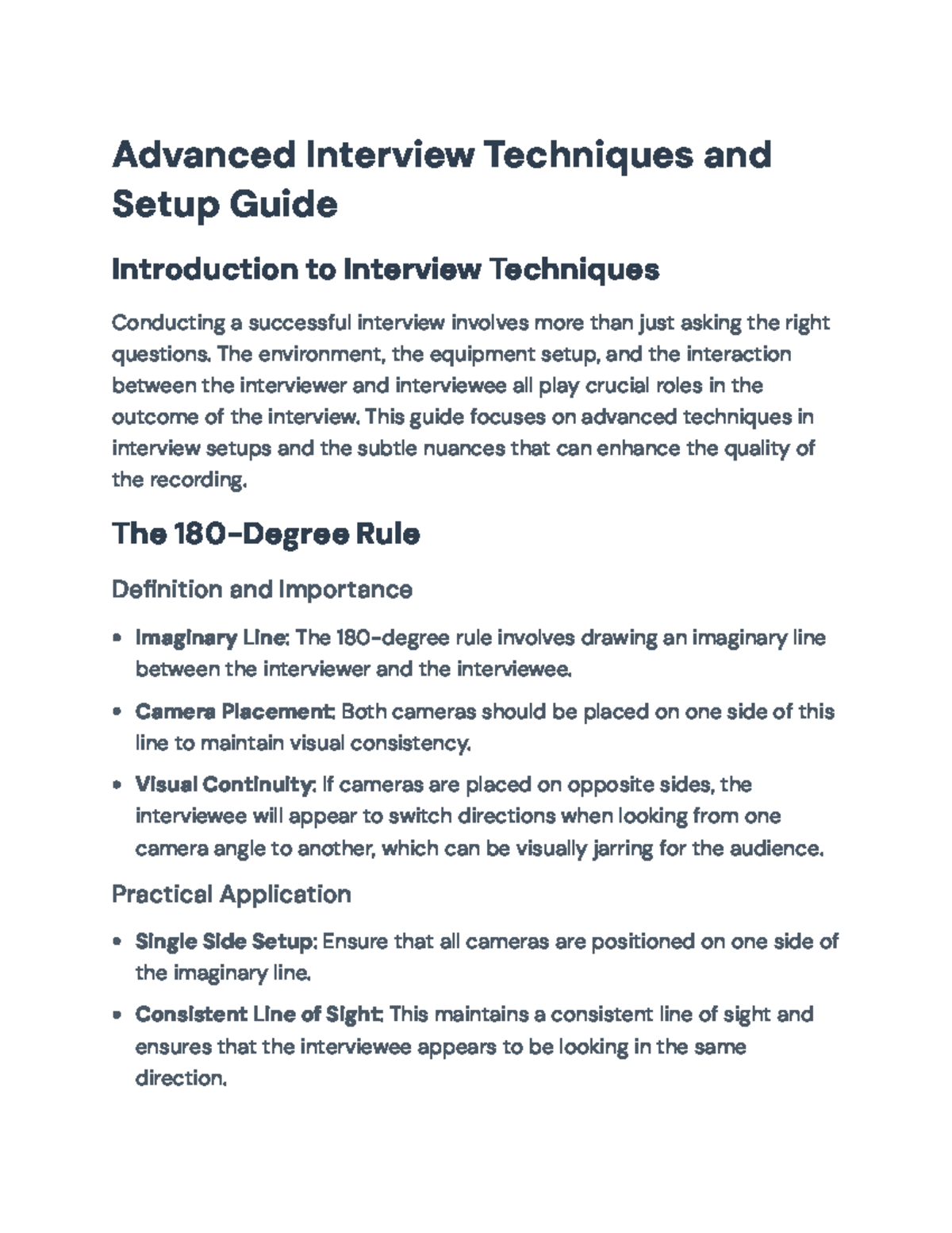 Advanced Interview Techniques Setup Guide (Course Code: INT123) - Advanced Interview Techniques ...