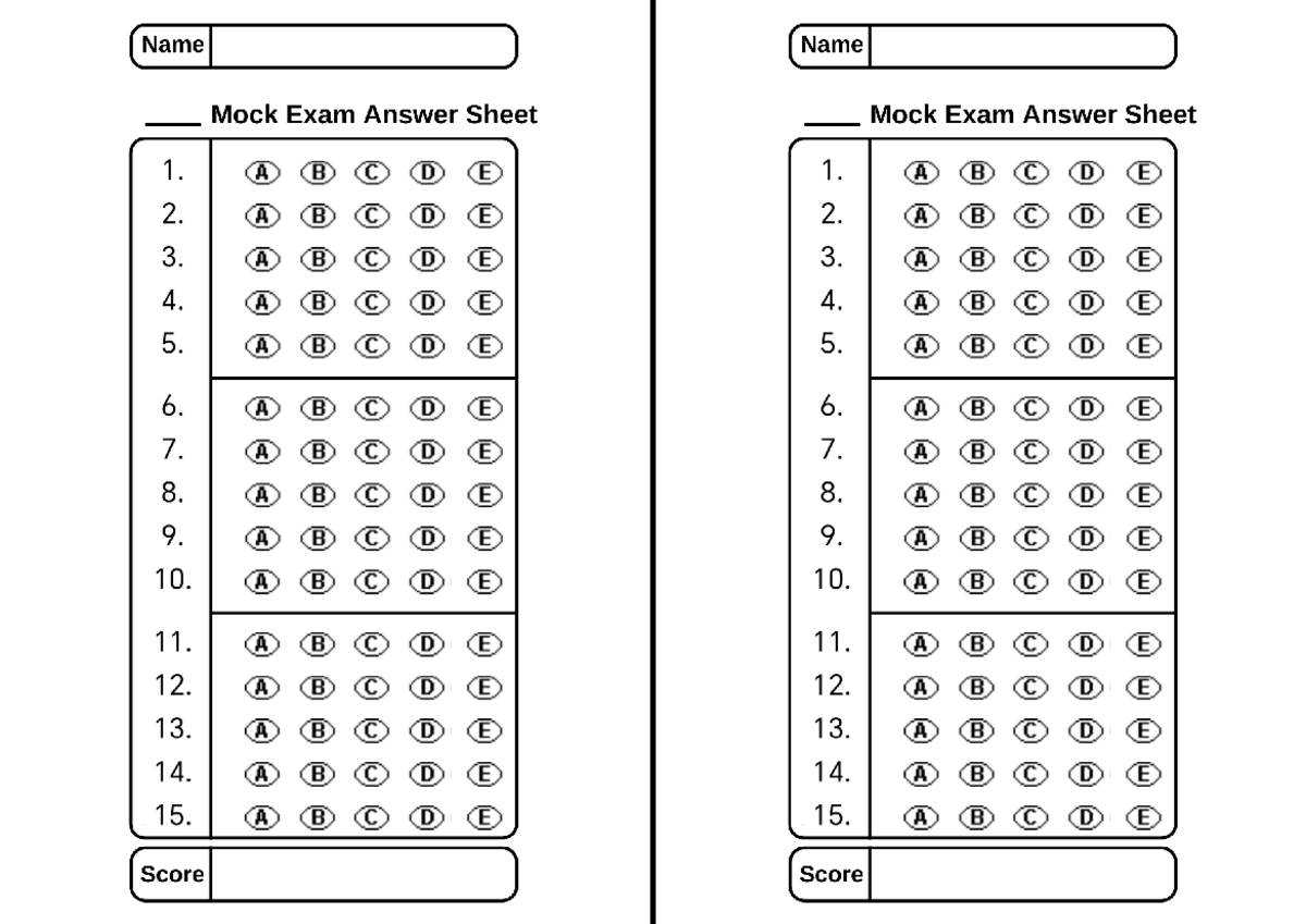 Untitled design 20241221 135845 0000 - Name Name Mock Exam Answer Sheet ...
