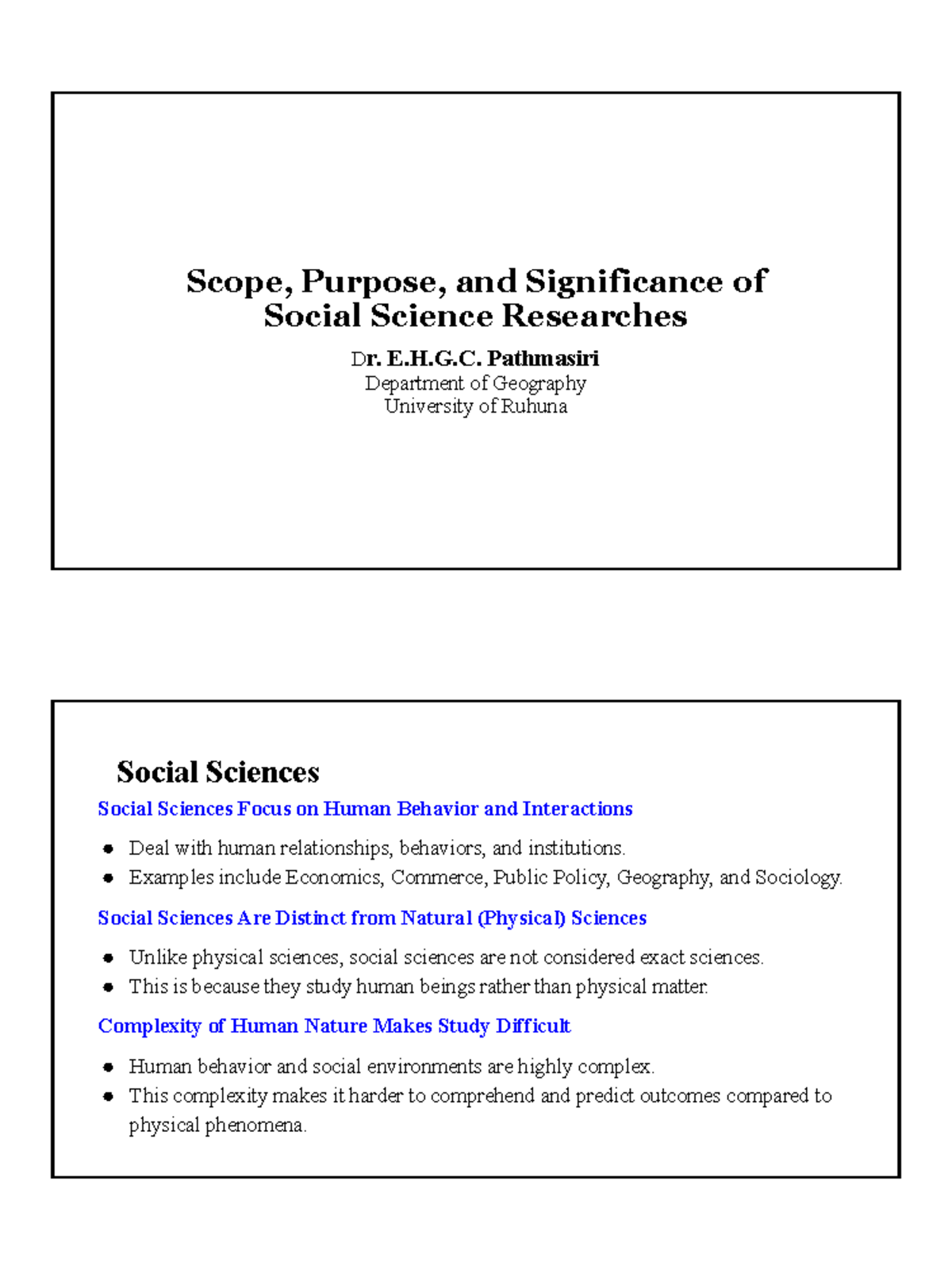 Social Science Research: Scope, Purpose, and Significance (SS 20250515 ...