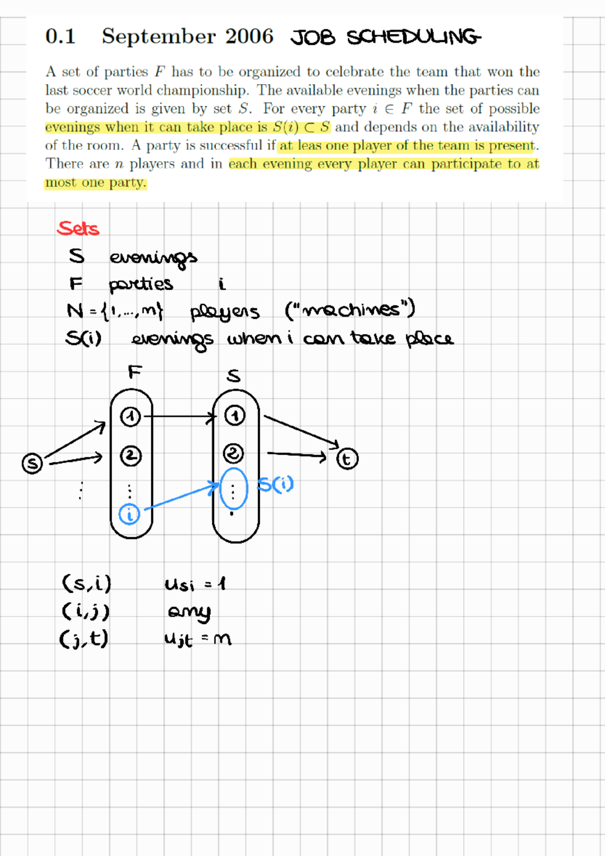 Max Flow Exercises: Job Scheduling & Network Connectivity - Studocu