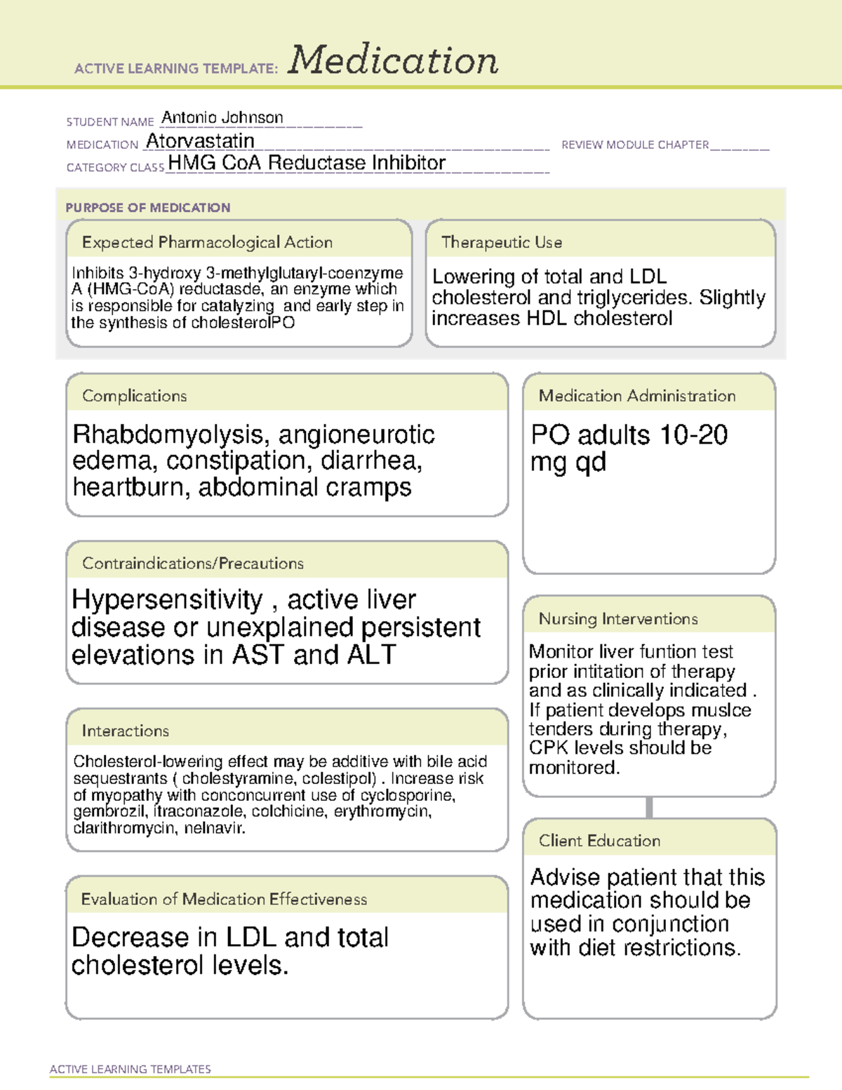 Verapamil Medication Template (Pharmacology) !!!! - ACTIVE LEARNING ...