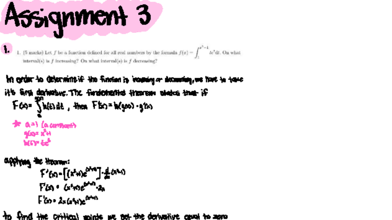 Calculus Assignment 3: Analyzing Function Behavior and Limits - Studocu