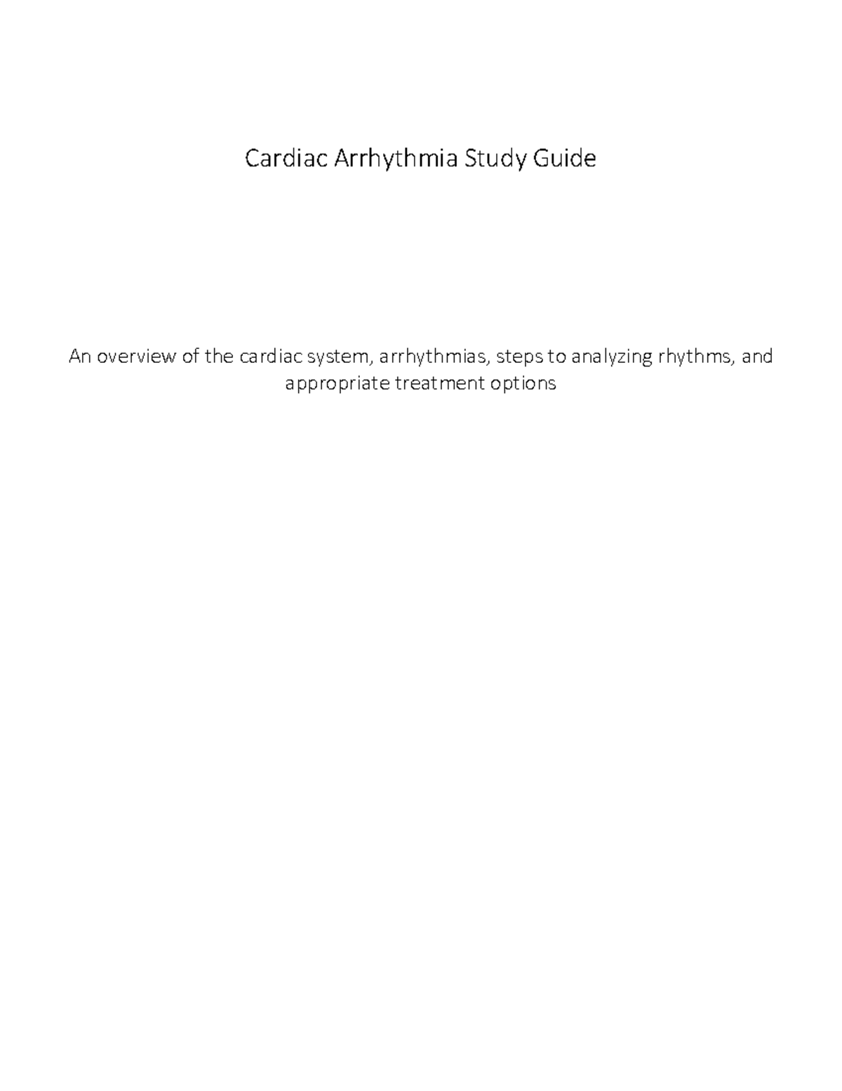 Cardiac Arrhythmia Study Guide: Anatomy, Analysis & Treatment Options ...