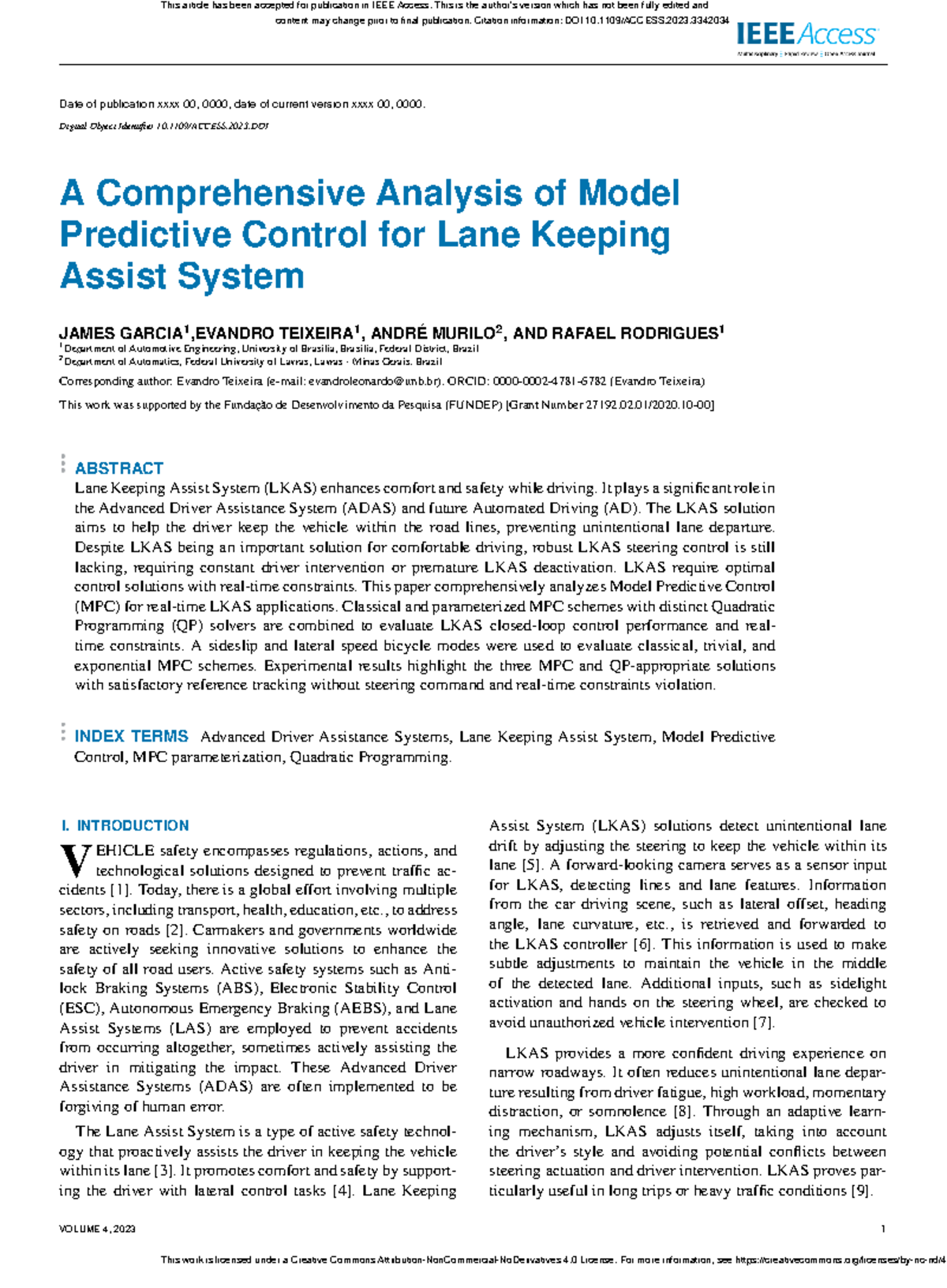 A Comprehensive Analysis of MPC for Lane Keeping Assist System (LKAS ...
