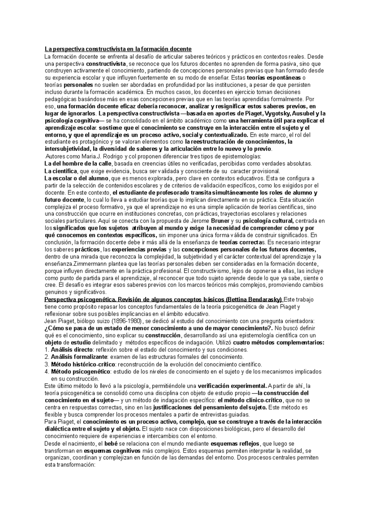 La perspectiva constructivista en la formación docente: Un análisis ...