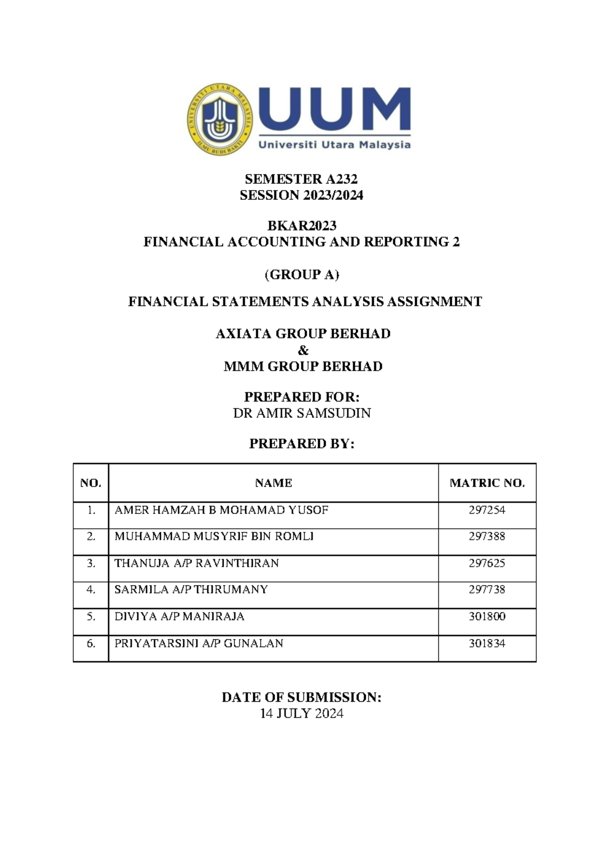 FINANCIAL ANALYSIS ASSIGNMENT FOR BKAR FINANCIAL ACCOUNTING 2 - Studocu