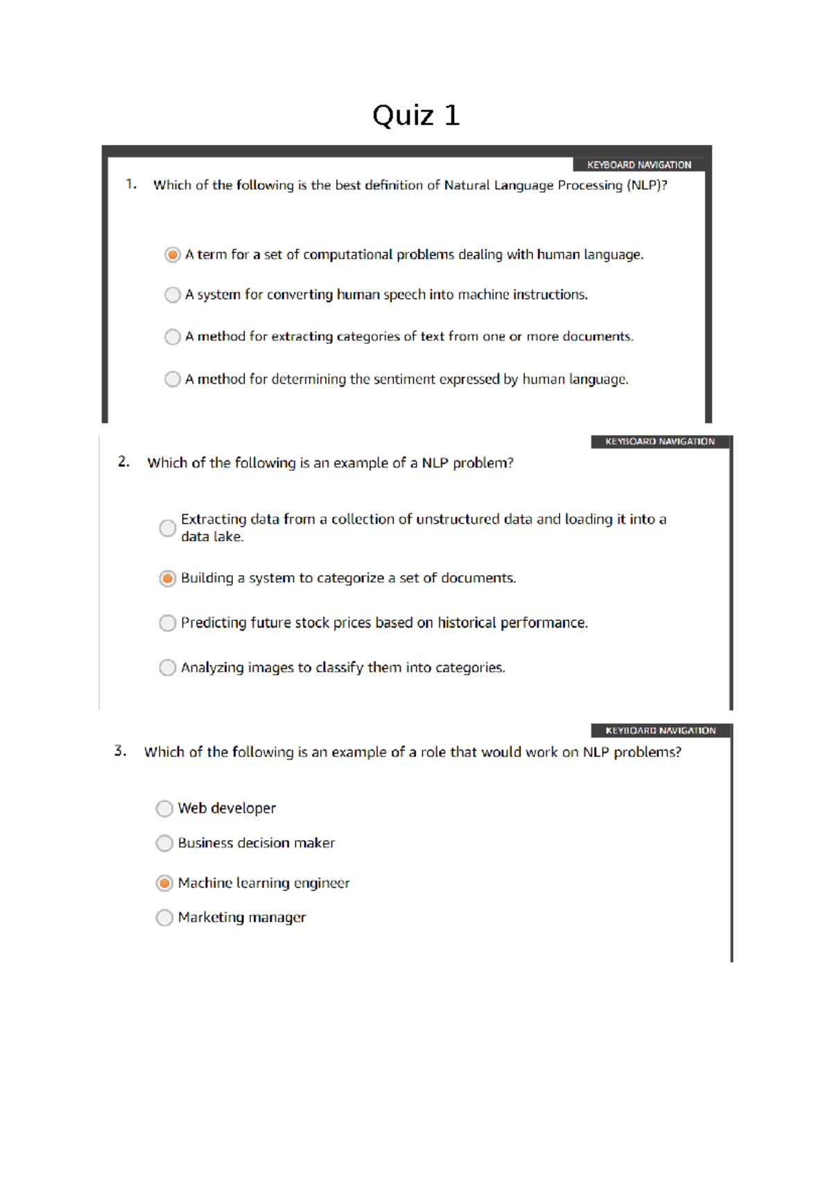 NLP - AWS Academy Natural Language Processing Foundations Quizs - IT ...