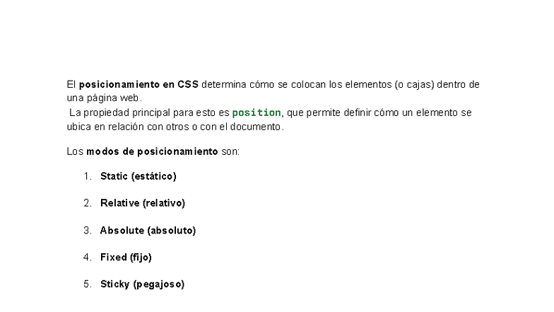 CSS Positioning: Understanding Element Placement - Tarea No. 3 - Studocu