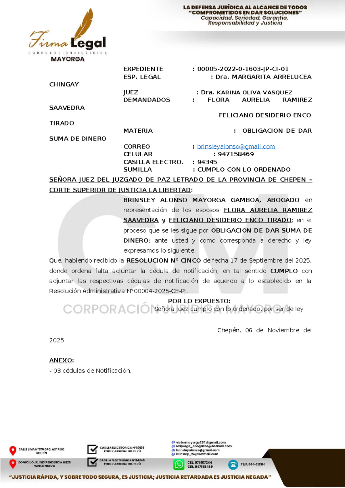 Cumplimiento de Resolución - Obligación de Dar Suma de Dinero - Studocu