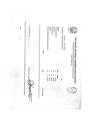 Kcse certificate - N/A - The Kenya National Examinations Council KENYA ...