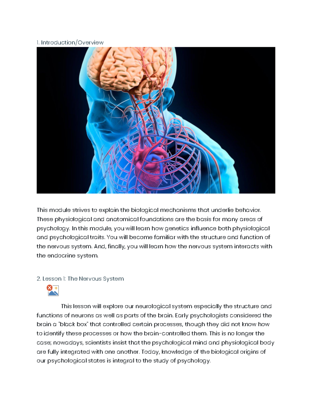 Module 2 (Introduction to Psychology) - 1. Introduction/Overview This ...