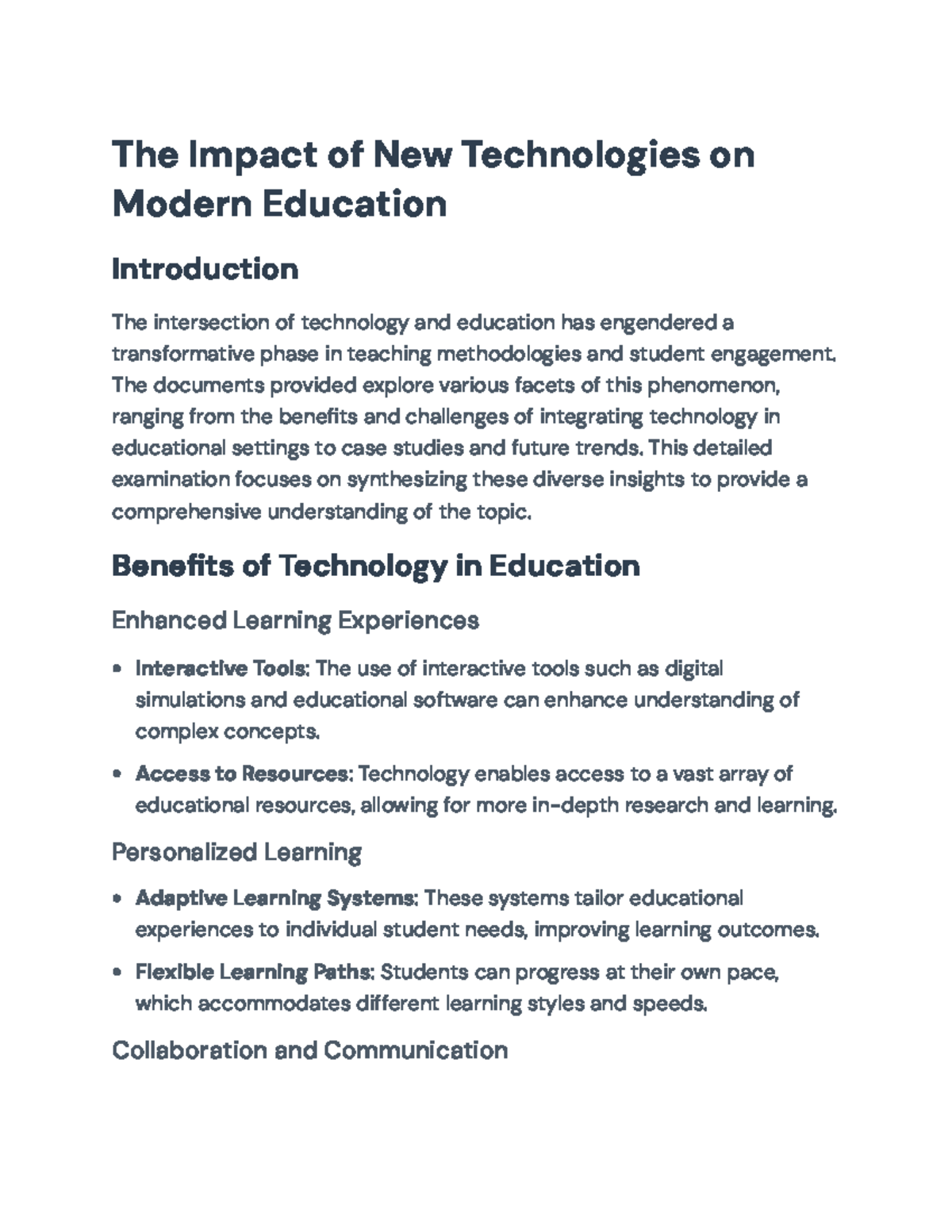 The Impact of New Technologies on Modern Education: A Comprehensive ...
