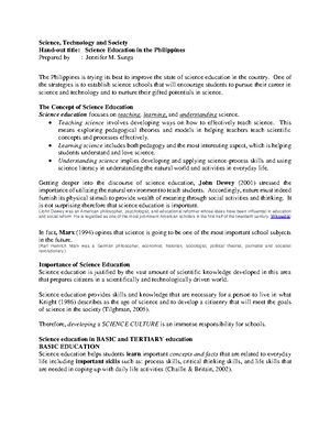 Handout The Good Life - The Good Life - Summary - Science, Technology ...