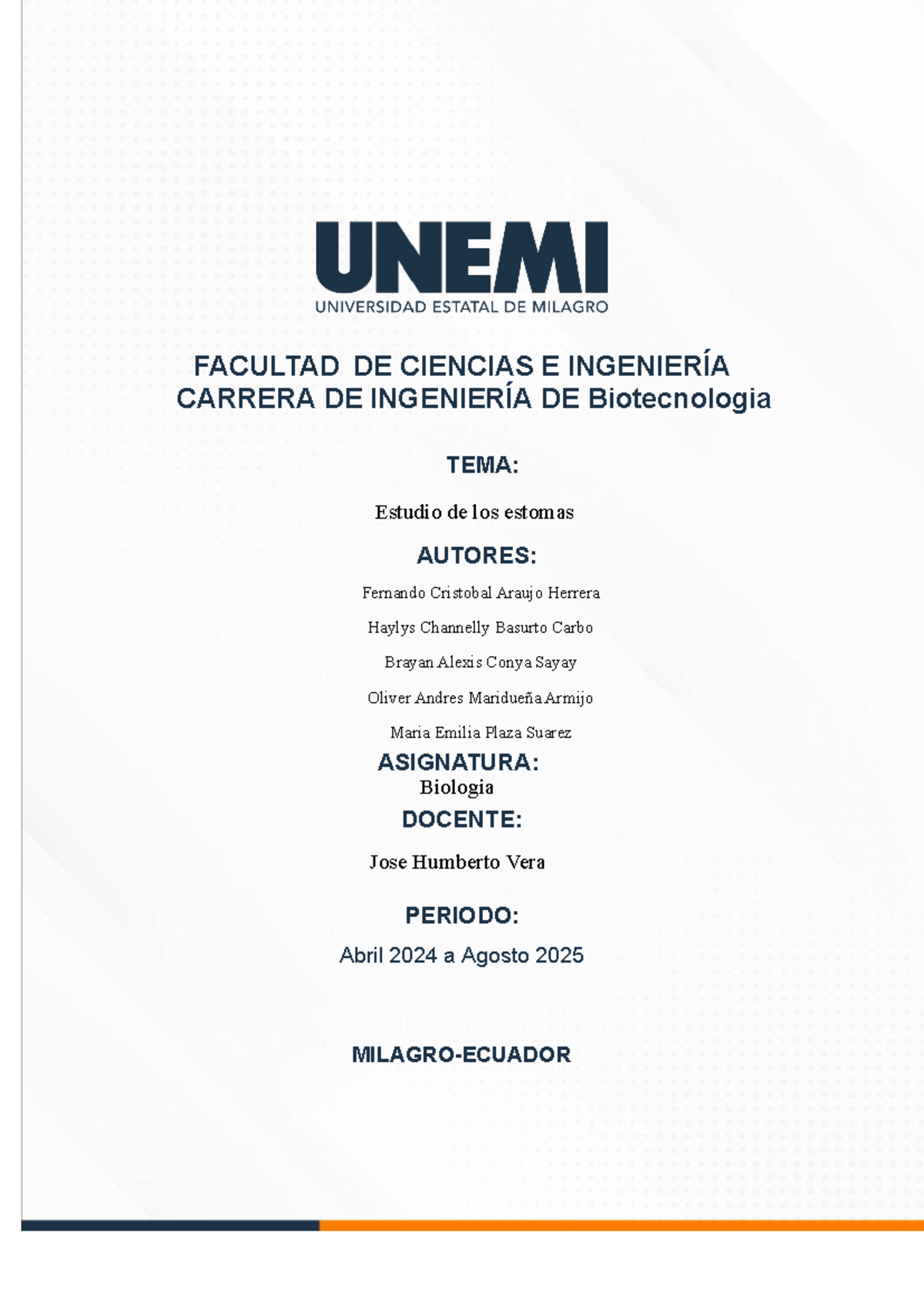 Estudio de Estomas en Biología: Observaciones y Análisis - Studocu