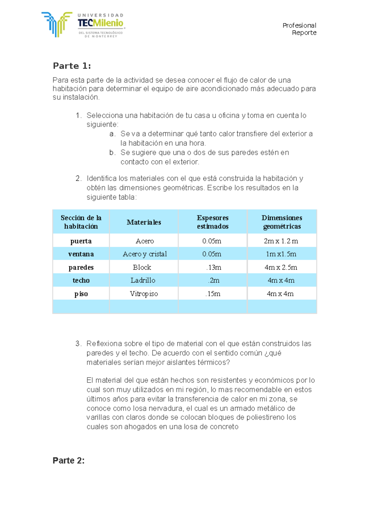 Ejercicio 3 stoduco - tablas - Reporte Parte 1: Para esta parte de la ...