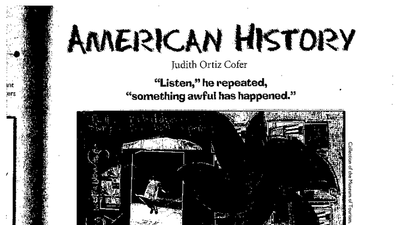 American History - Judith Ortiz Cofer's Reflection on Kennedy's ...