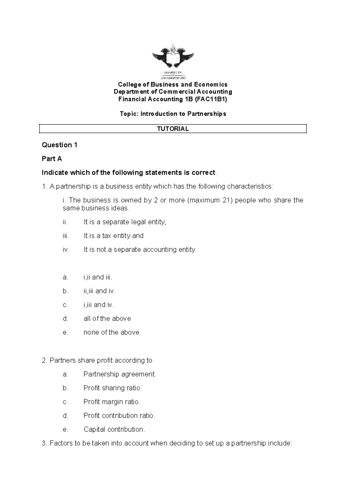 Financial Accounting 1B (FAC11B1) - Intro to Partnerships Tutorial ...